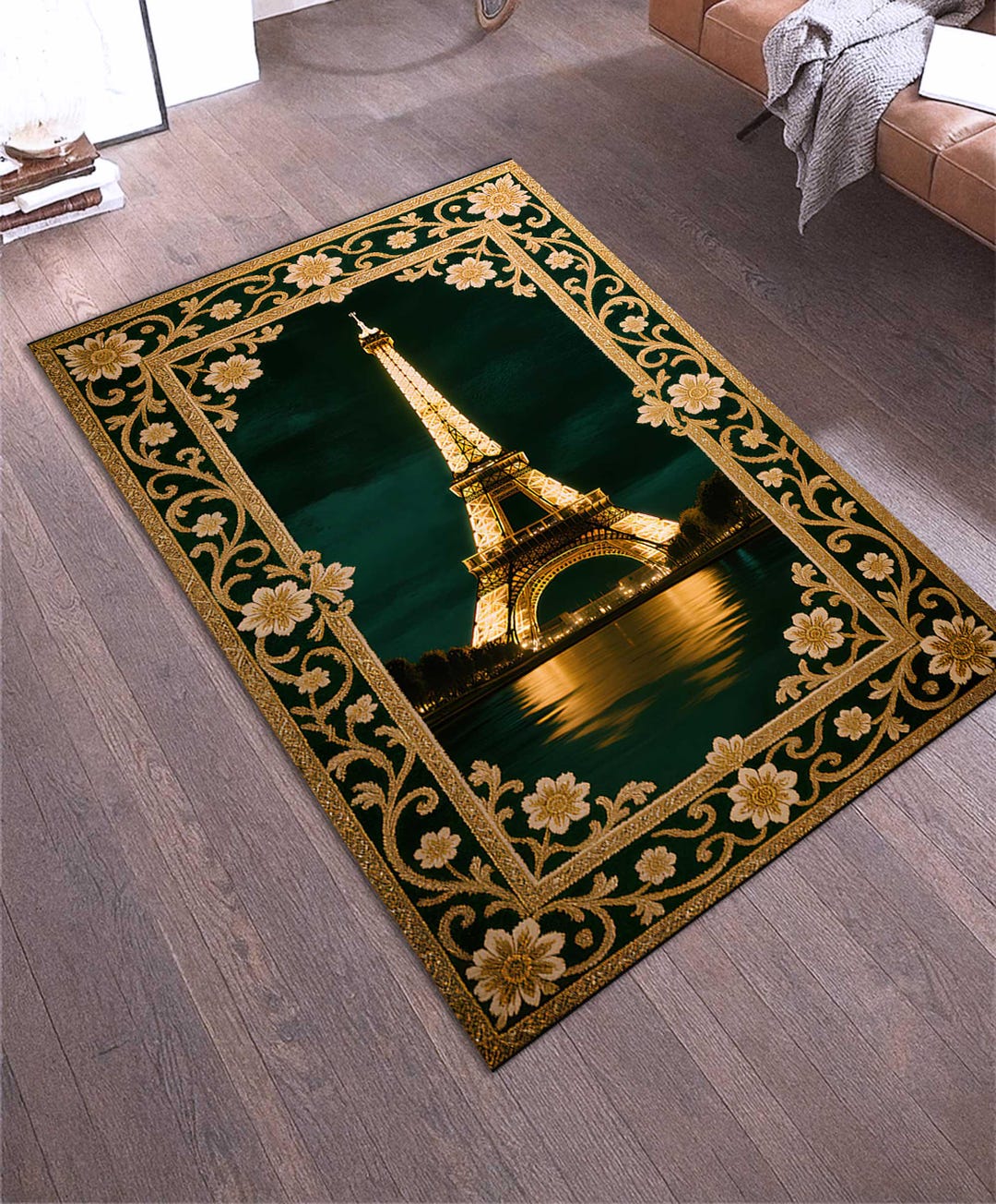 Paris Eiffel Tower Rug, Luxury Decor Area Rug - Etsy