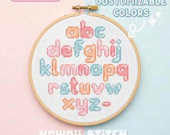 Bubble Alphabet Lowercase : Custom Name Cross Stitch Pattern, Font for ...