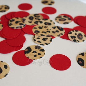 Leopard Cheetah RED Confetti Perfect for Your Party Shower | Etsy