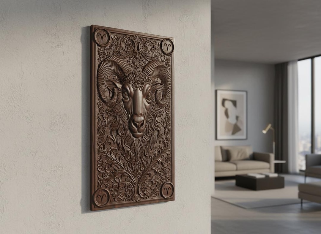 Aries 3D STL File for CNC - Zodiac - Highly Detailed Large File Size - Etsy