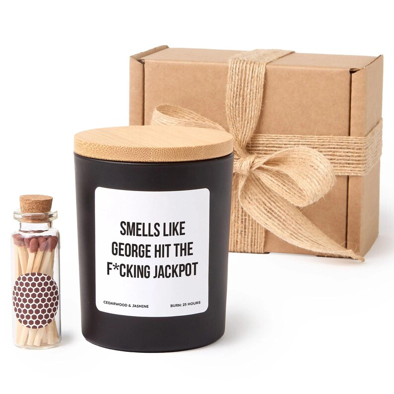 Smells Like Hit the Jackpot Candle, Adult Humor Gift for Partner or ...
