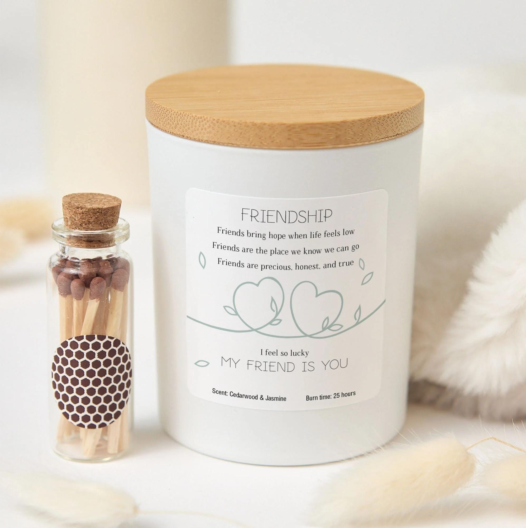 Friendship Candle With Gift Box | Personalized Best Friend Candle With ...