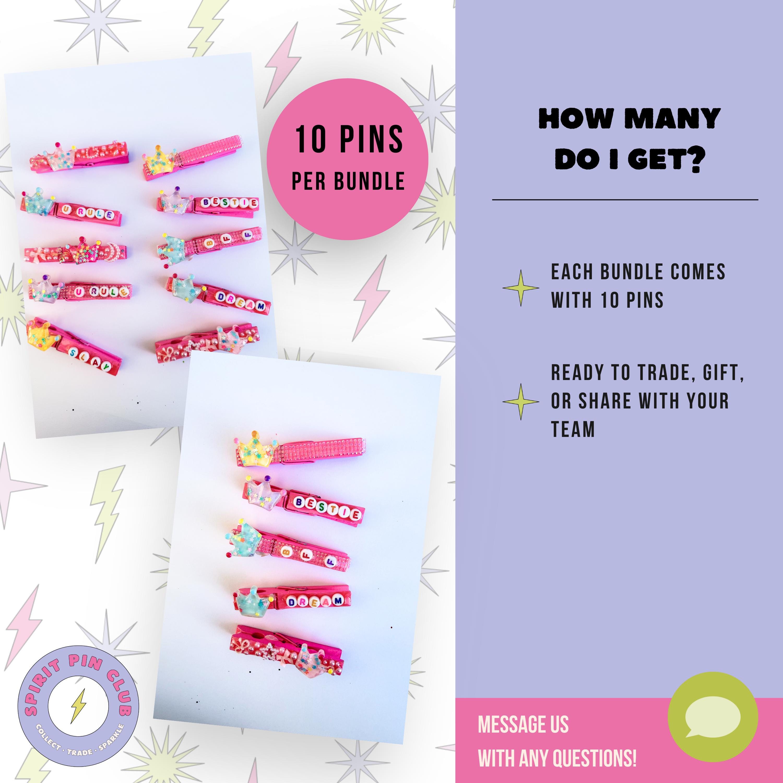 Queen Cheer Trading Pins – Bundle of 10 • Cheer Gifts • Sparkly Spirit ...