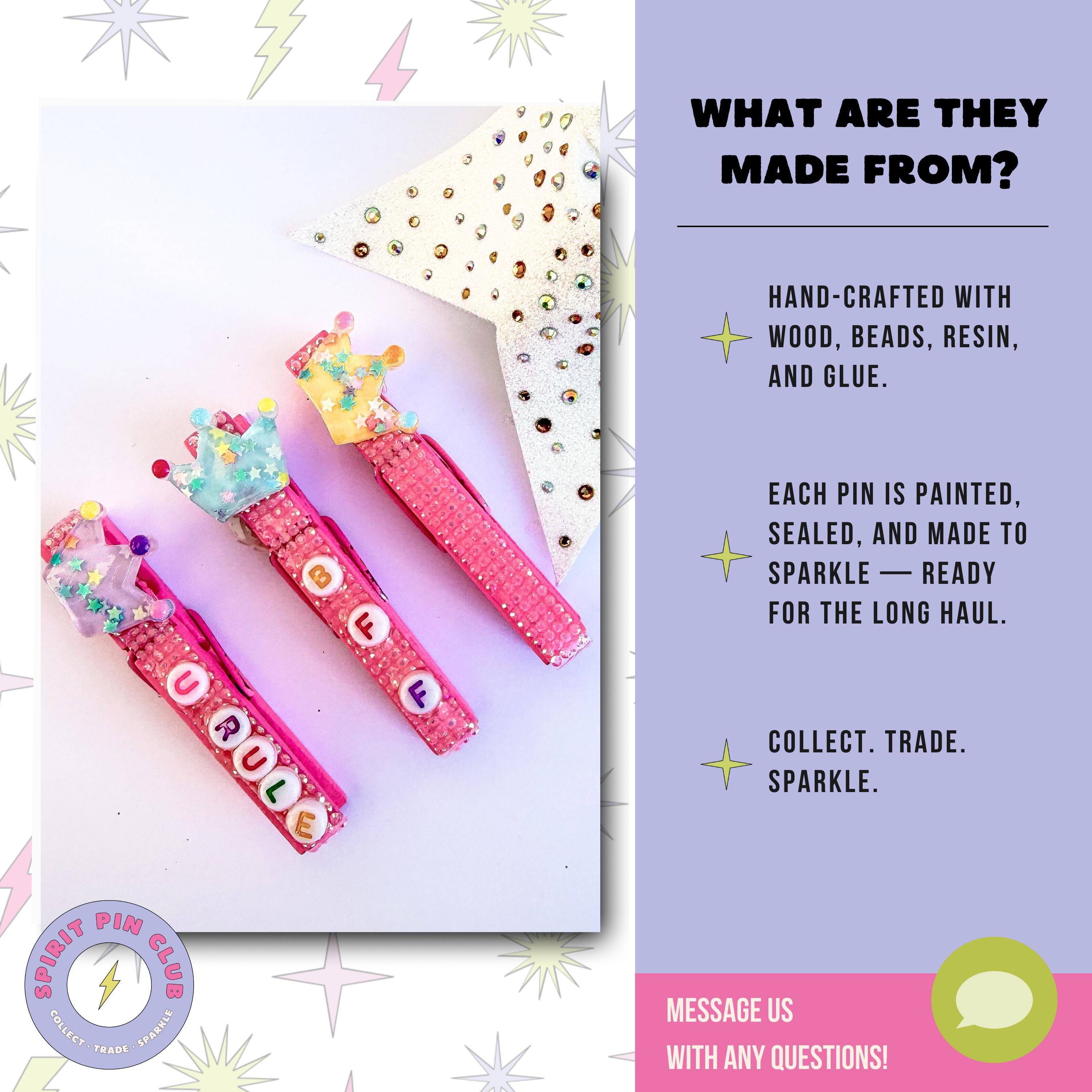 Queen Cheer Trading Pins – Bundle of 10 • Cheer Gifts • Sparkly Spirit ...