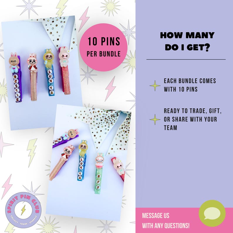 Hey Bu Troll Cheer Trading Pins – Bundle of 10 • Cheer Gifts • Cute ...