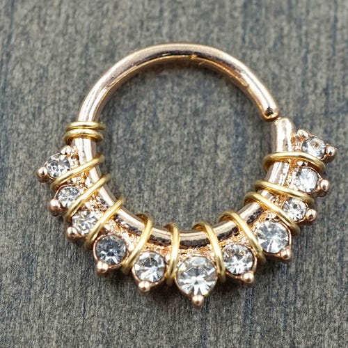 Rose Gold Daithseptum..18g..8mm..bendable Hoop Ring | Etsy