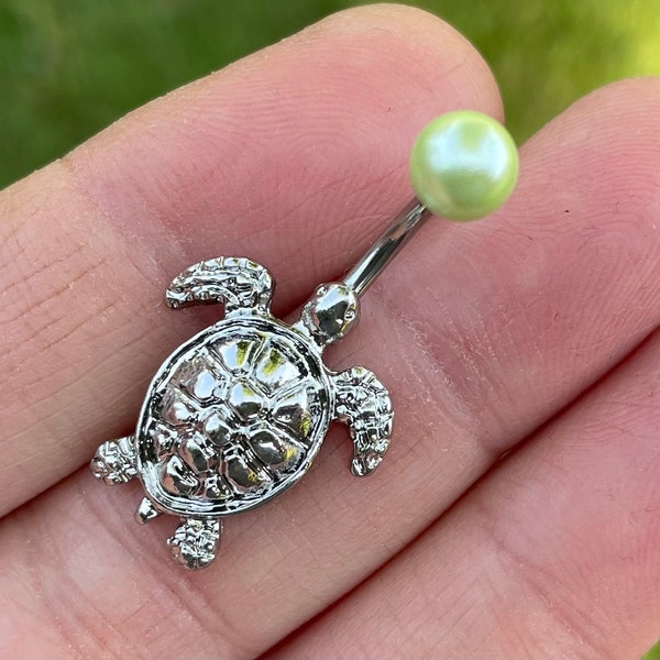 Turtle Belly Button - Etsy