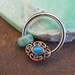 16 Gauge CBR Cartilage Hoop Earring Antiqued Copper Teal - Etsy