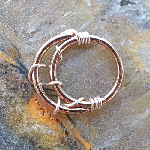 Rose Gold Daith Earring Rook Earring Hoop Rose Gold Clicker - Etsy