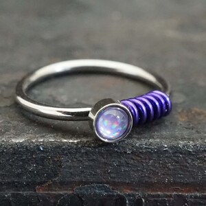 Illuminating Purple Nose Hoop Nose Ring 20G Silver Nose Ring - Etsy