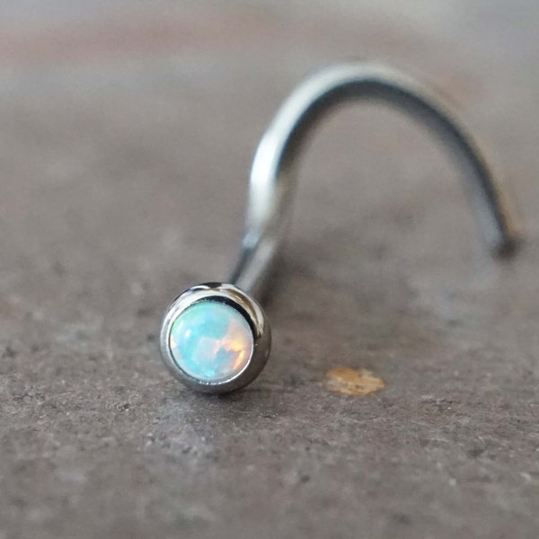 Opal Nose Ring - Etsy