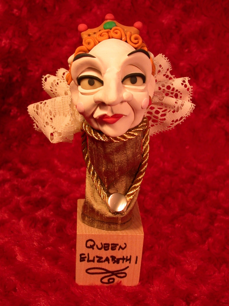 Queen Elizabeth I Portrait Finger Puppet 2 by Dan Crowley Studio - Etsy