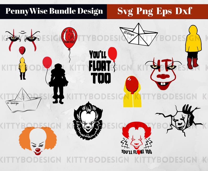 Pennywise SVG, IT Pennywise Clown Svg, Horror Movie Svg, Halloween Svg ...