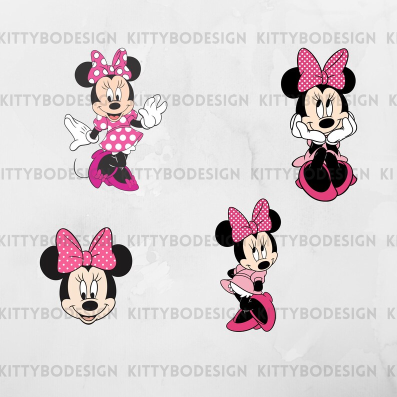 Minnie Mouse Clipart: Birthday SVG Bundle (digital Download) - Etsy