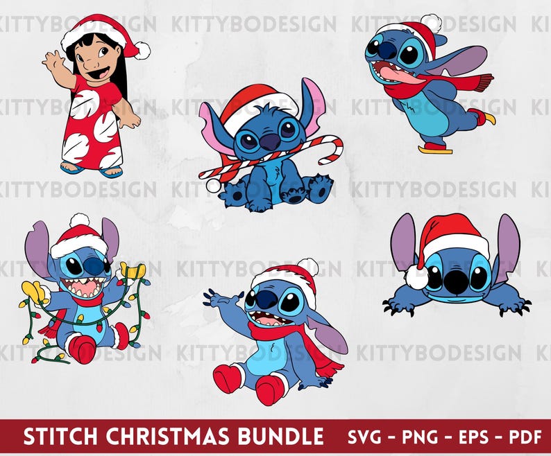 Stitch Christmas SVG, Stitch Svg, Christmas Cartoon Svg, Merry ...