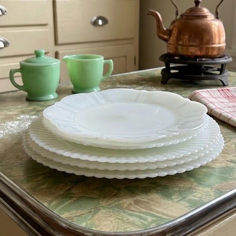 Antique Glass Dessert Plate - Etsy