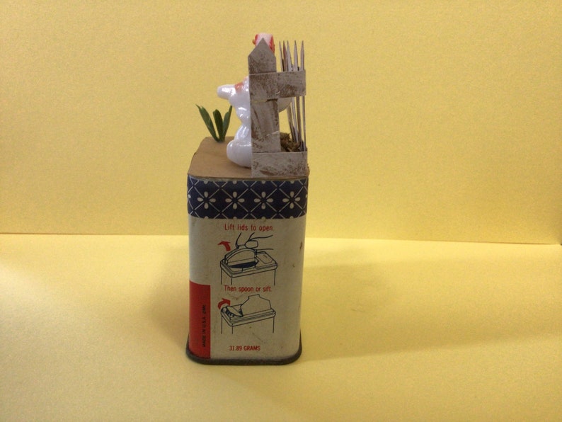 Spice Buddy Baby Goat and Birdhouse on Mace Tin Hand Made One | Etsy