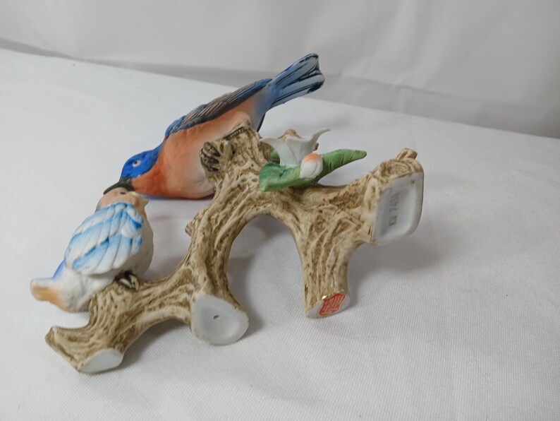 Vintage Lefton Mother and Child Blue Bird Ceramic Figurine, 2000 ...