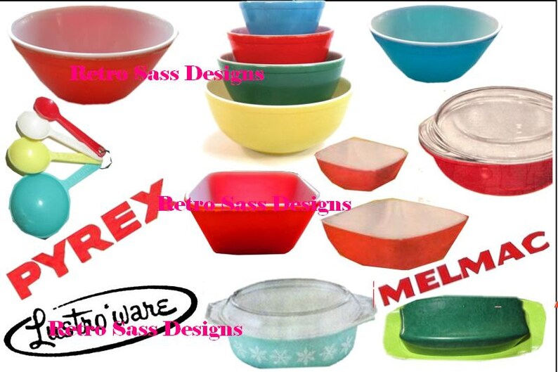 NEW Retro 1950'S Pyrex-melmac 12 Cut-outs for Journals-recipe Booklets ...