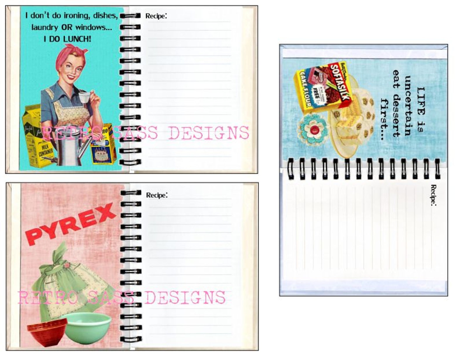 RETRO Recipe Booklet 1950'S Inspired Sassy RECIPE Booklet-dividers-tags ...