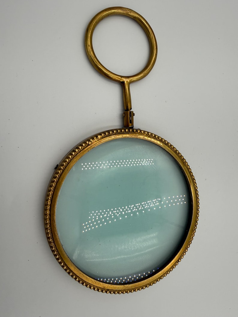 Vintage Magnifying Quizzing Glass Brass Beaded Edge 10-1/2"l - Etsy ...