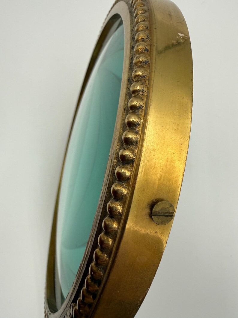 Vintage Magnifying Quizzing Glass Brass Beaded Edge 10-1/2"l - Etsy ...