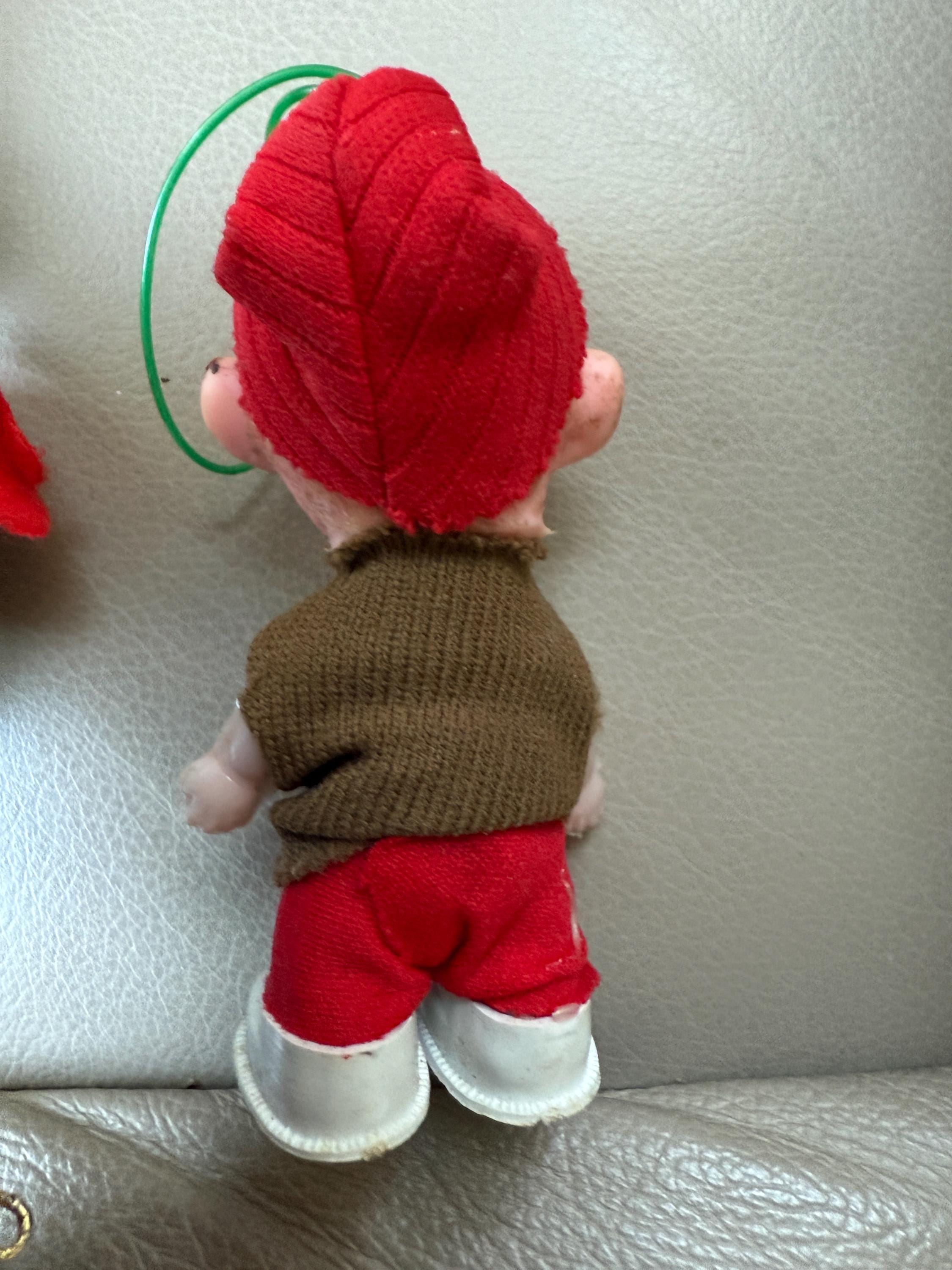 Christmas Elf and Small Plastic Elf Made in Taiwan 1960's - Etsy