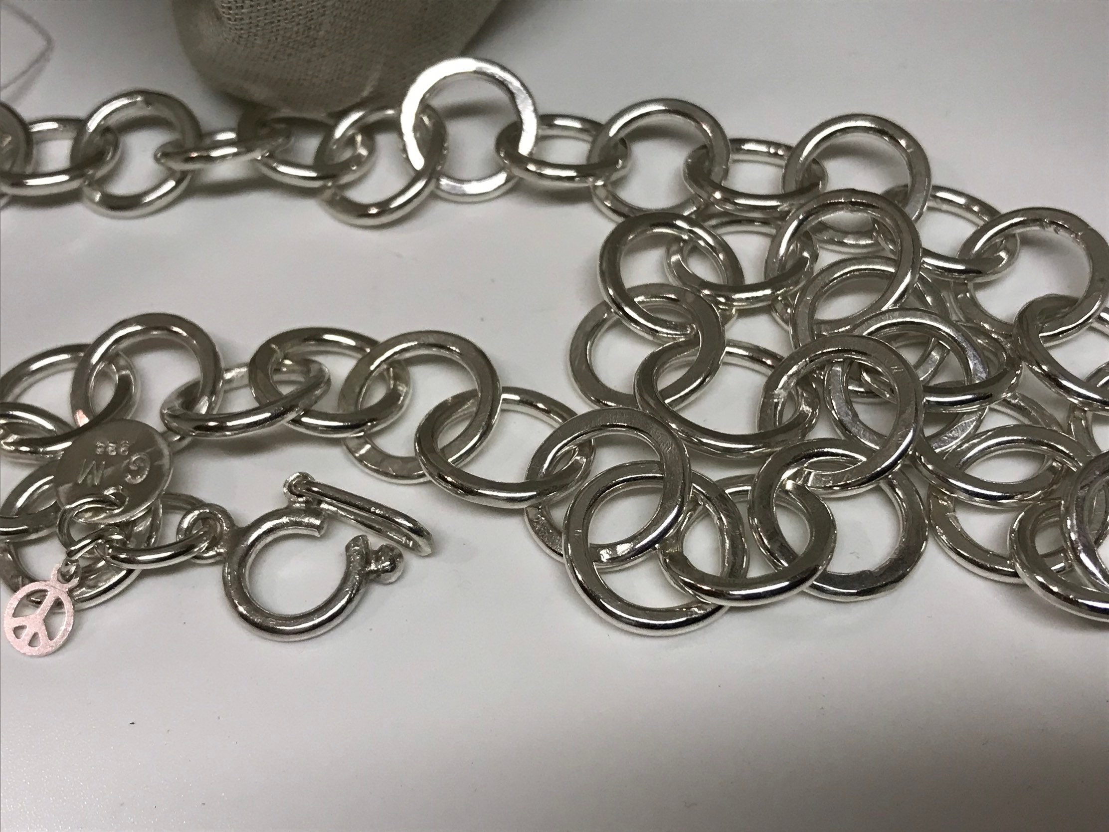 Sterling Link Necklace, Sterling Silver Soldered - Etsy