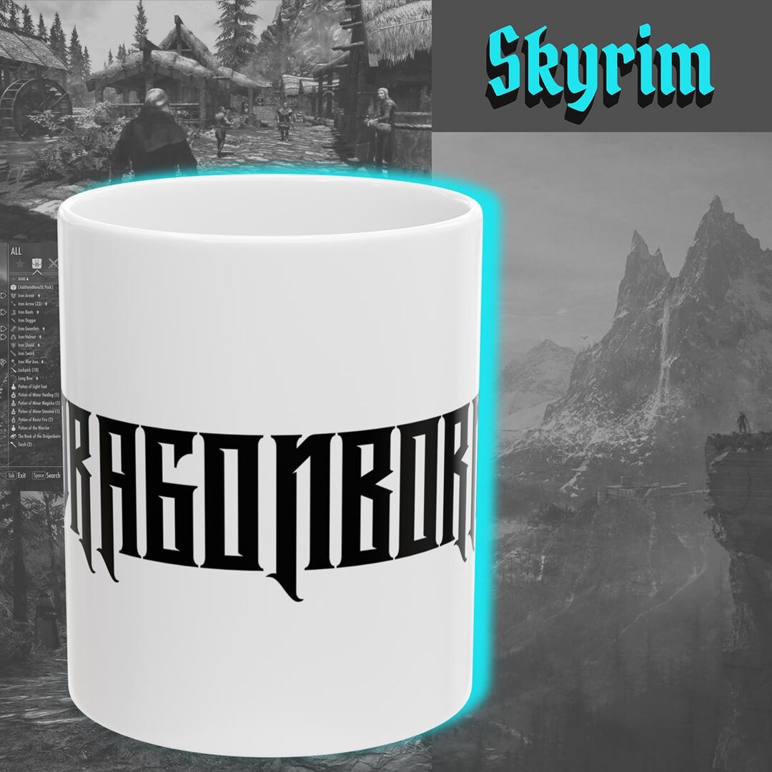 Dragonborn Skyrim Mug: Elder Scrolls Ceramic Coffee Cup 11oz 15oz - Etsy