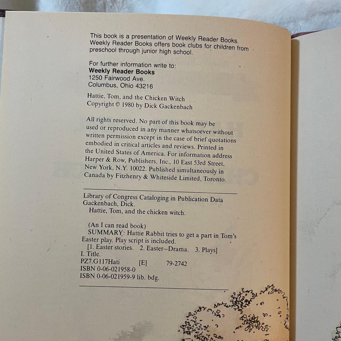 Ntage Hattie Tom and the Chicken Witch 1980 Weekly Reader & Henry ...
