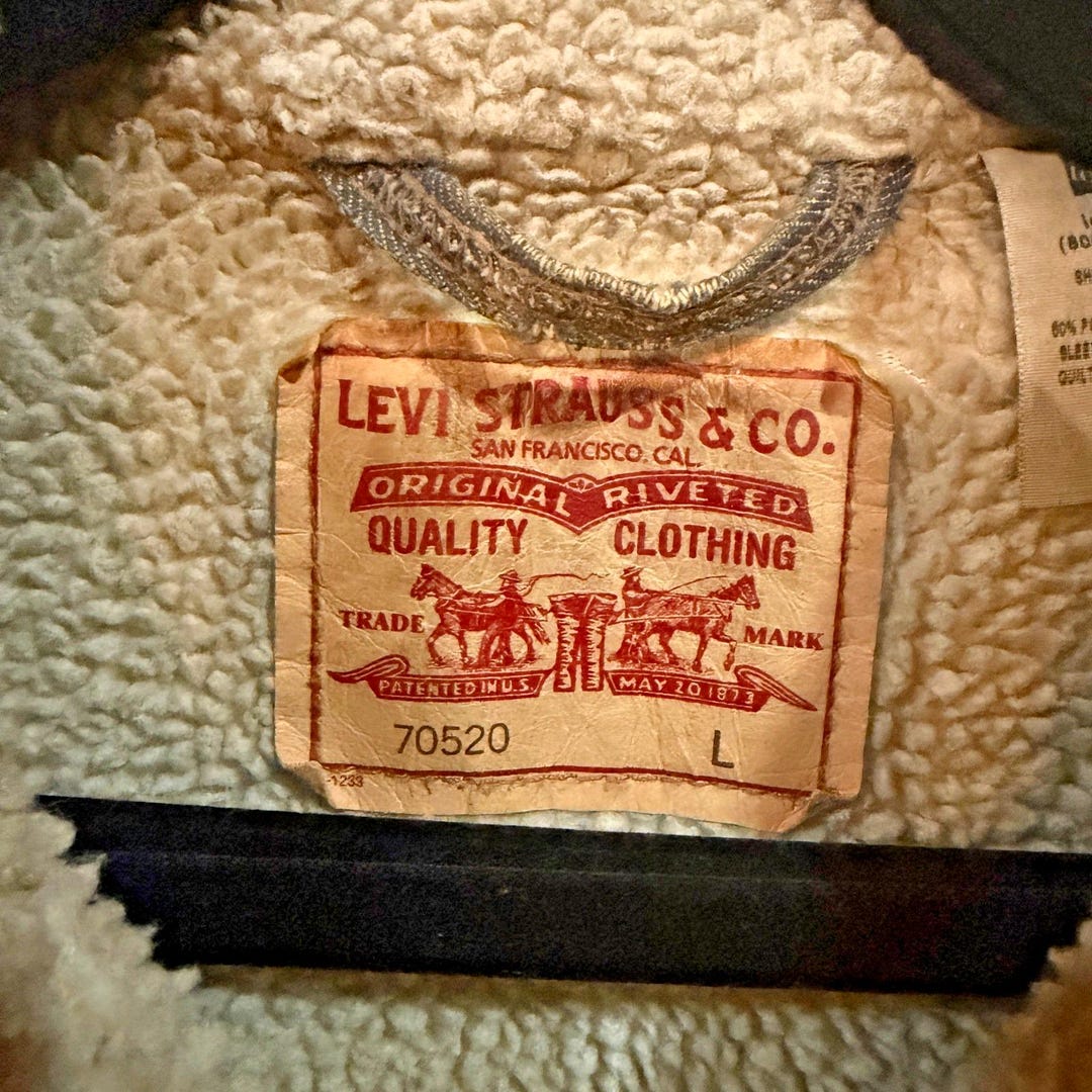 Vtg Levi's Sherpa 70520 Denim Lined Trucker Jacket L Y2K 1990s/2000s - Etsy