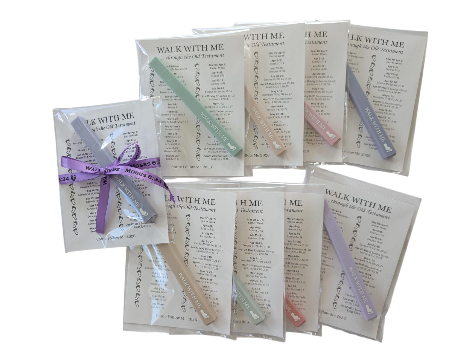 Walk With Me Scripture Tracker Highlighter Gift Handout | LDS 2026 ...