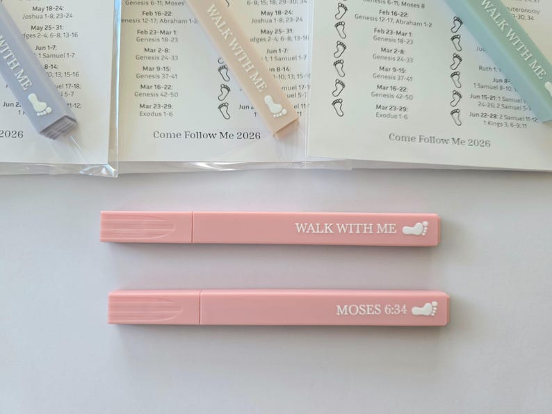 Walk With Me Scripture Tracker Highlighter Gift Handout | LDS 2026 ...