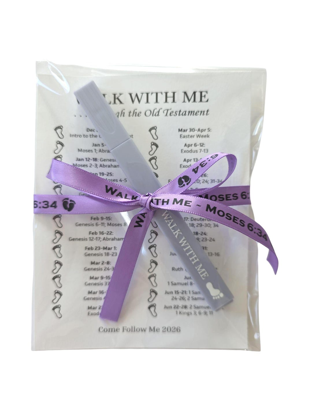 Walk With Me Scripture Tracker Highlighter Gift Handout | LDS 2026 ...
