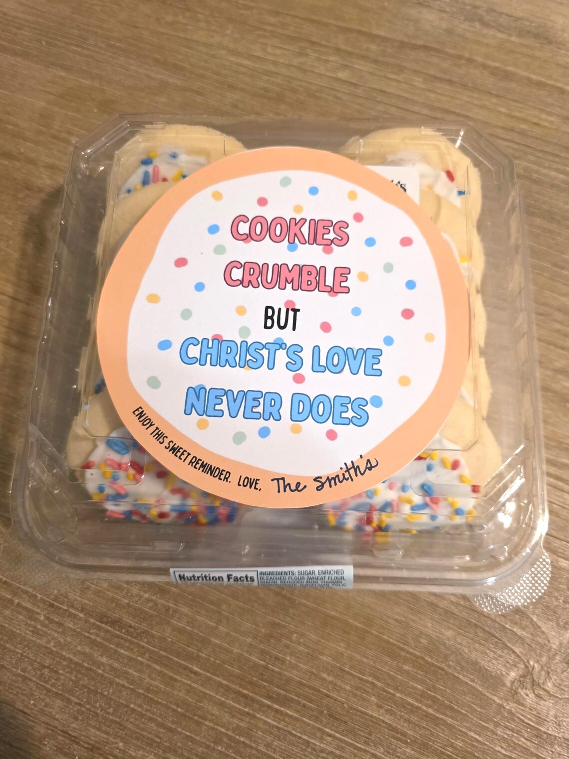 Christian Crumble Cookie Treat Topper Gift Tag Christ's Love - Etsy