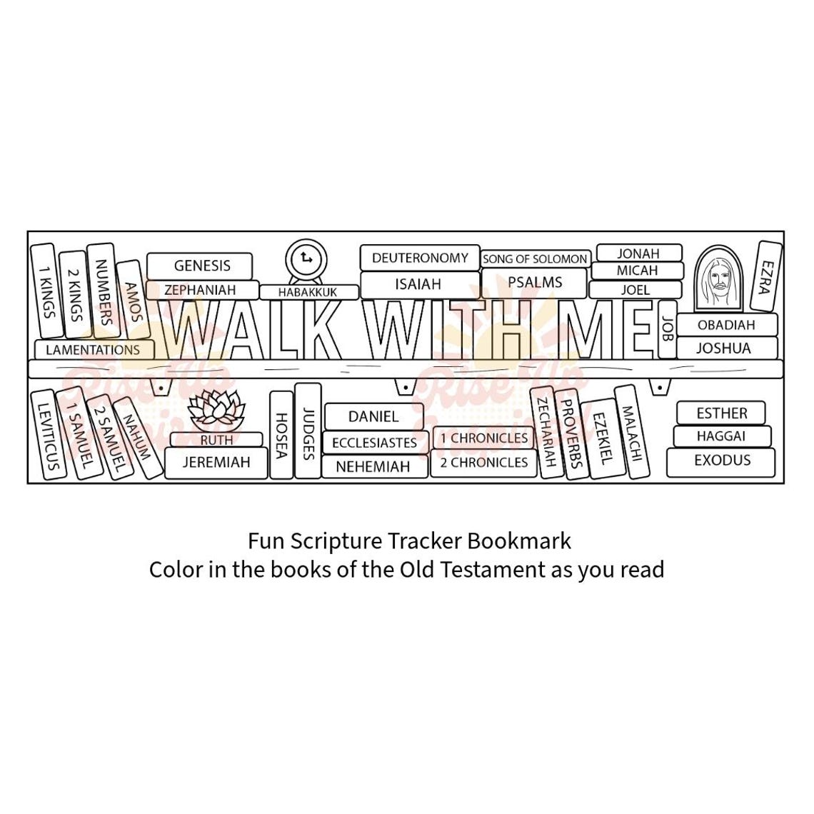 Old Testament Scripture Bookmark: Color-in Reading Tracker - Etsy