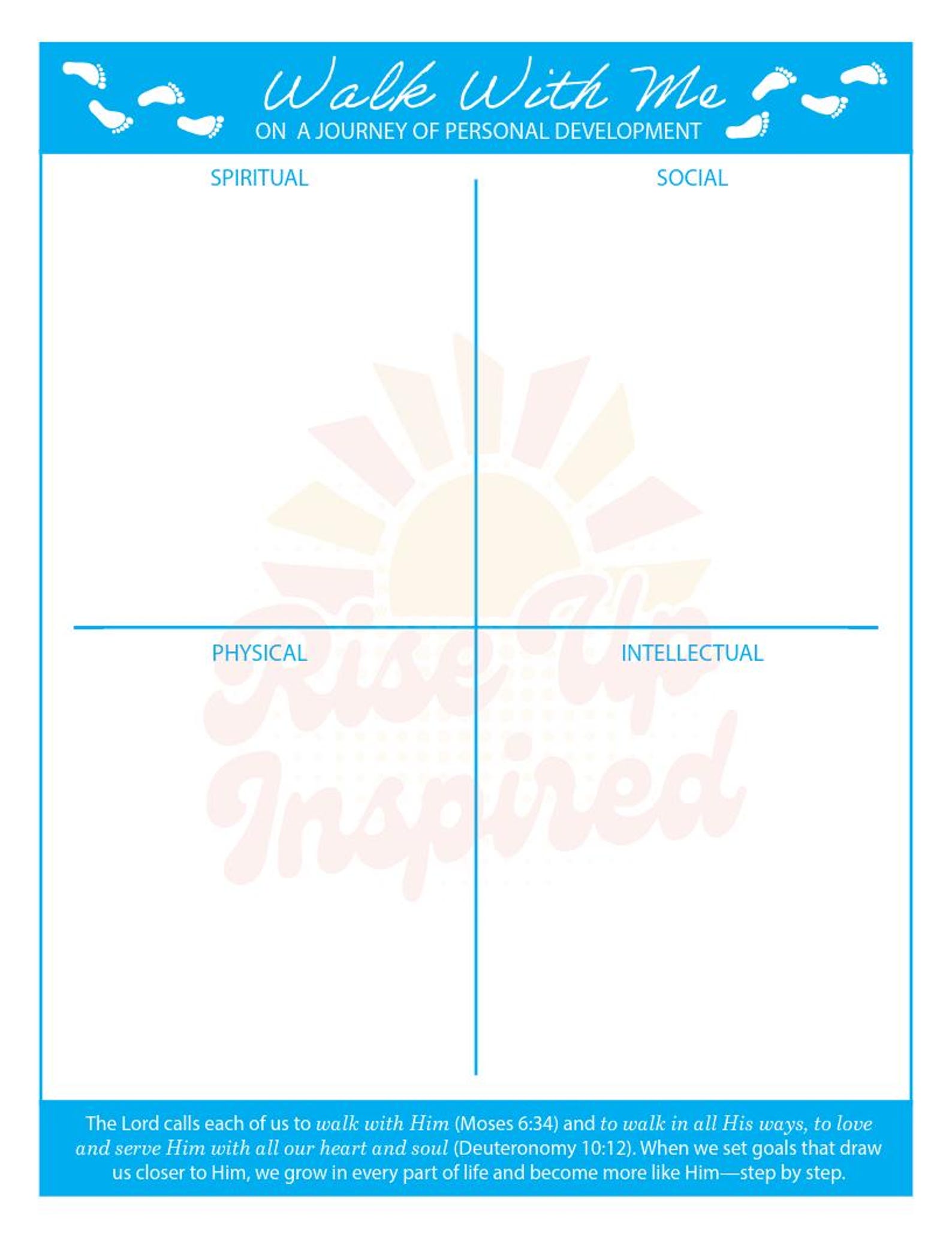 LDS Youth Goal Printable: Personal Development Worksheet (instant ...