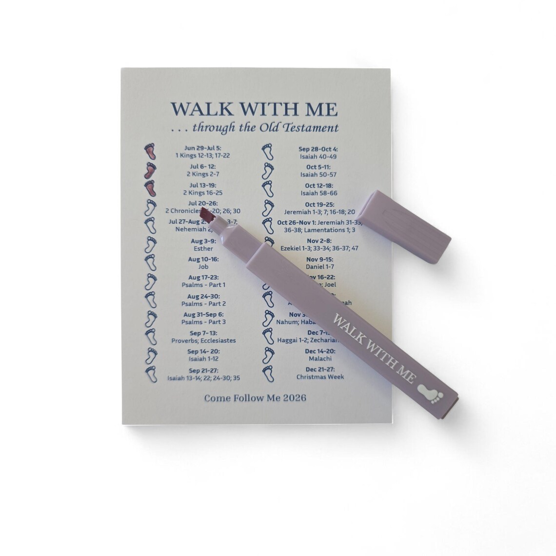 Walk With Me Scripture Tracker Highlighter Gift Handout | LDS 2026 ...