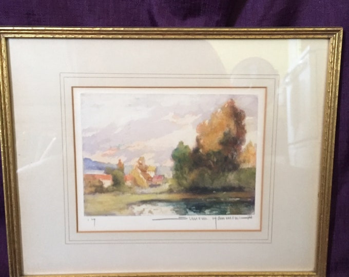 1972 Watercolor Signed Landscape Paintings Village Painting - Etsy