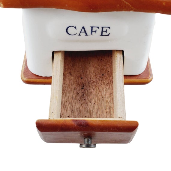 Vintage Coffee Grinder Mill White Ceramic Delft Blue Windwill Scene ...