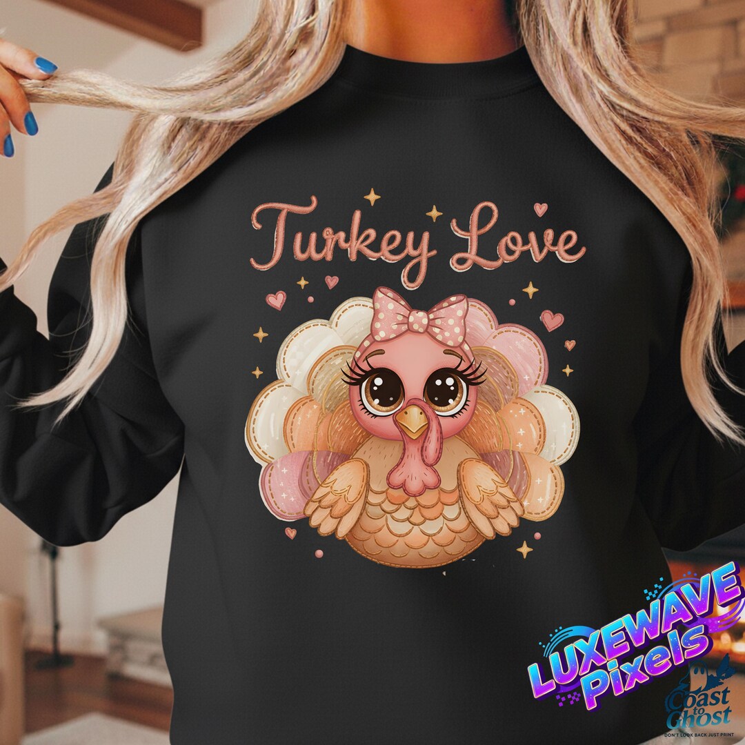 Turkey Love PNG, Cute Turkey Clipart,funny Thanksgiving Png, Happy ...