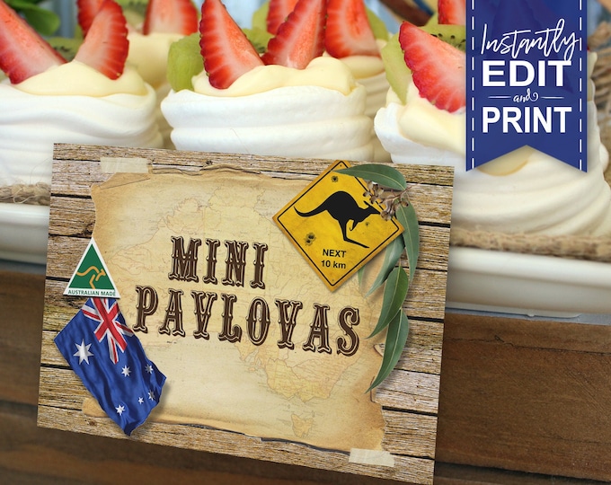 Kangaroo Cupcake Toppers, Australian Party Decorations, Outback Party ...