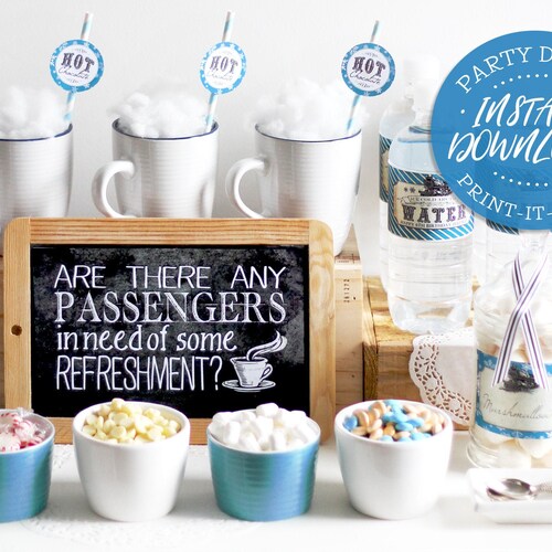 Polar Express BLUE Party Pack INSTANT DOWNLOAD Partially - Etsy