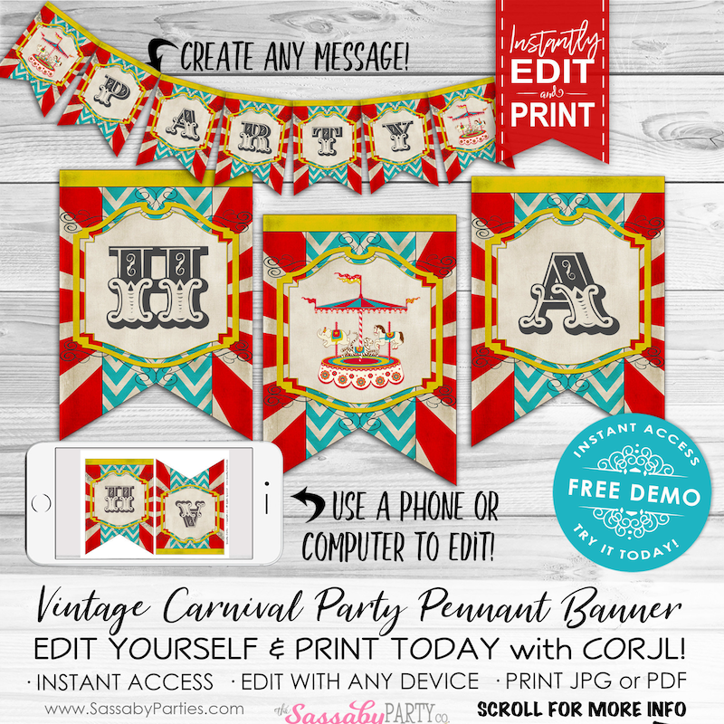 Circus Banner - Etsy