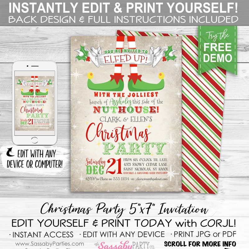 Elf Invitation - Etsy
