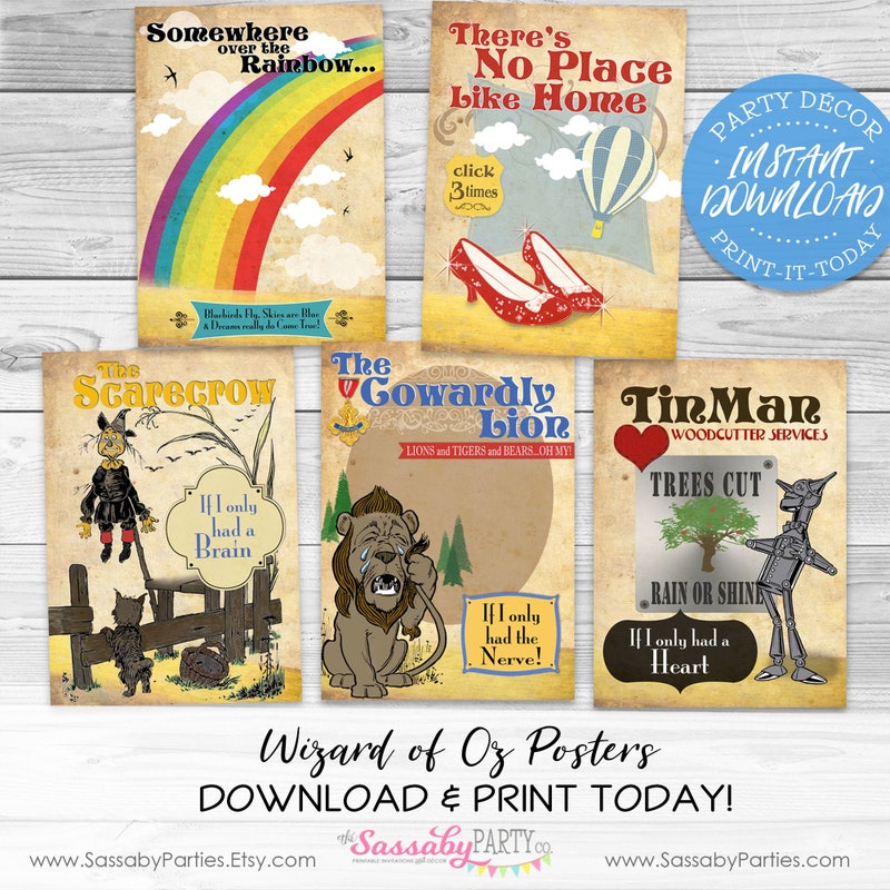 Wizard of Oz Posters - Etsy