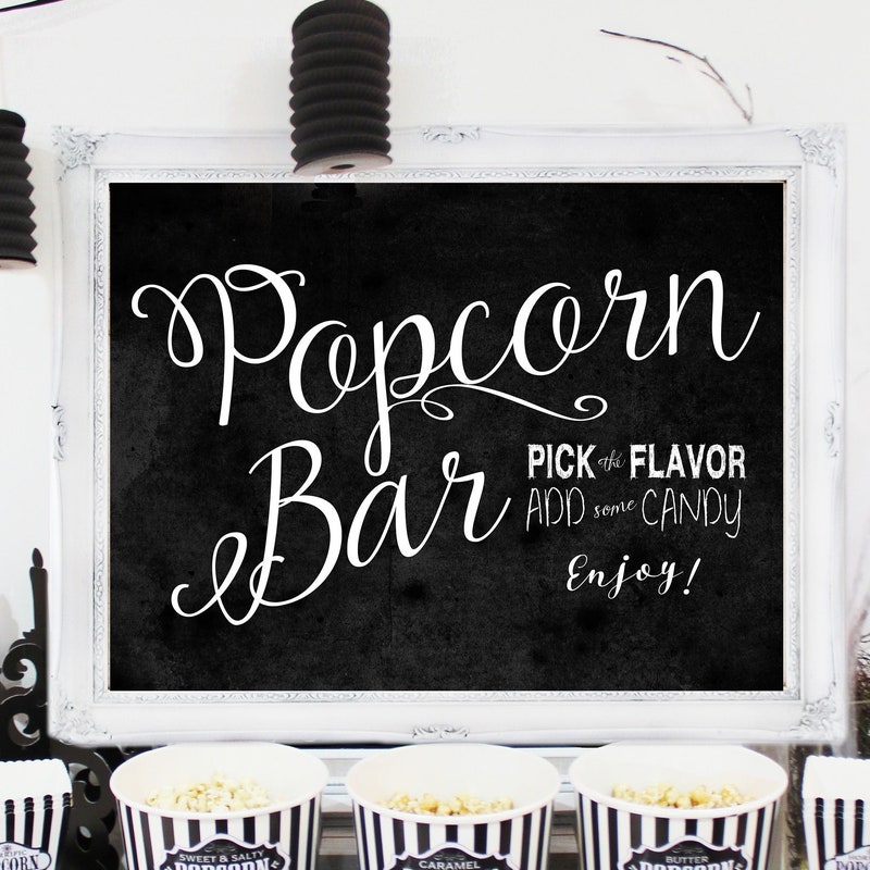 Popcorn Sign - Etsy