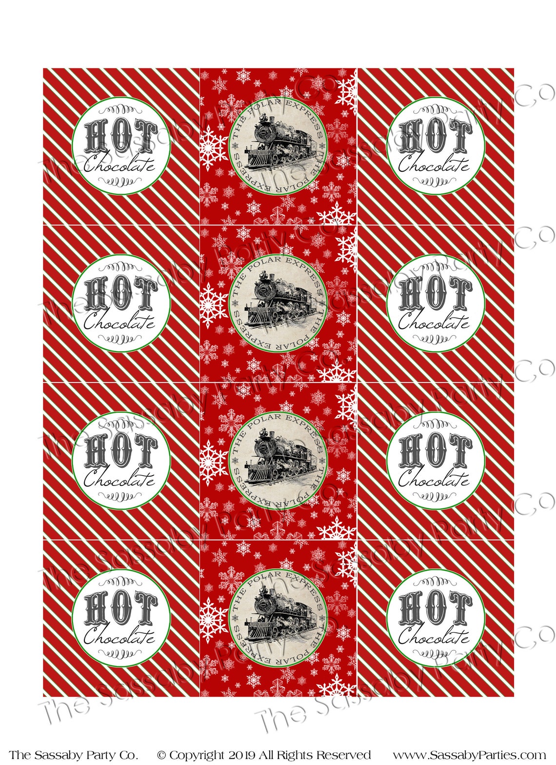 Polar Express Hot Chocolate Pack INSTANT DOWNLOAD Edit & | Etsy