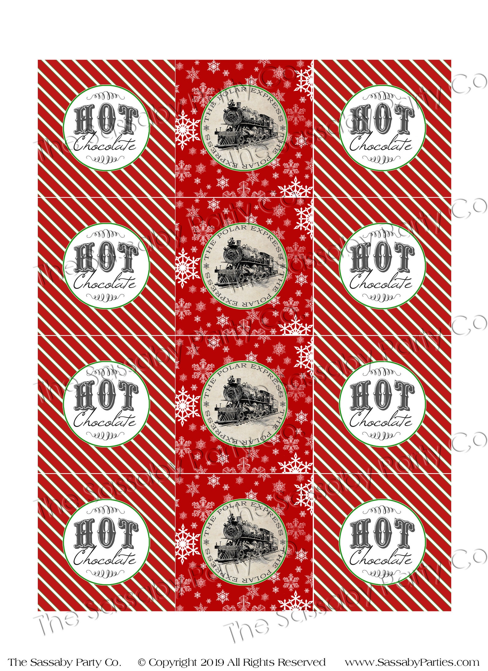 Polar Express Hot Chocolate Pack INSTANT DOWNLOAD Edit & | Etsy