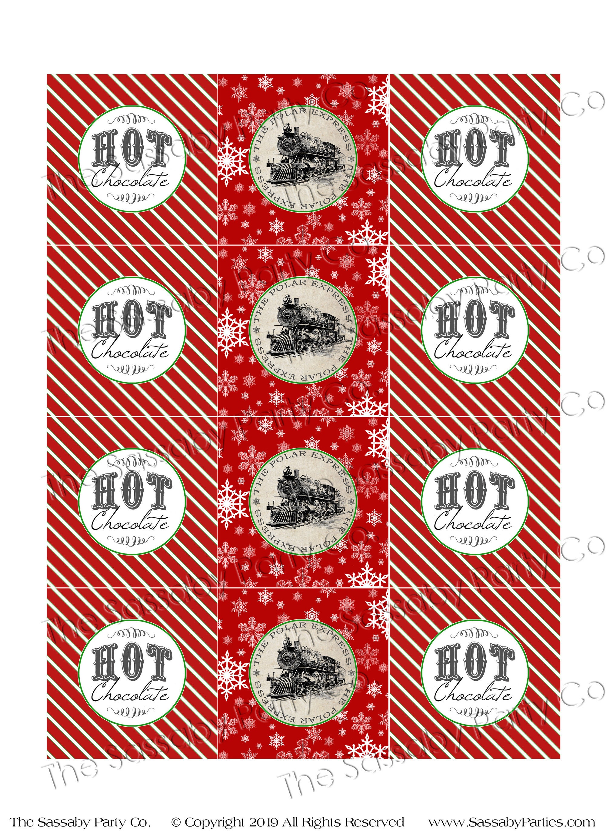 Polar Express Hot Chocolate Pack INSTANT DOWNLOAD Edit & | Etsy